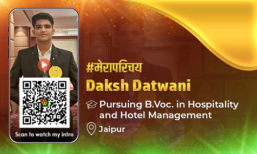 Daksh Datwani, B.Voc. in Hospitality and Hotel Management at Ananta ...