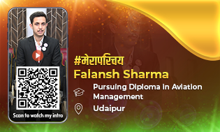 Falansh Sharma, Diploma in Aviation Management at VFLY Aviation & Hospitality Training Academy ...