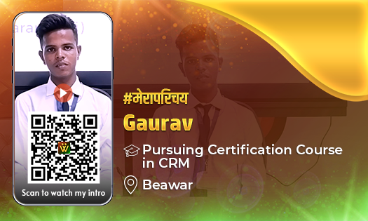 Video Introduction of Gaurav , Certification Course in CRM from Skill & Entrepreneurship ...