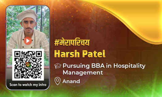 Harsh Patel, BBA in Hospitality Management at AIMS College of Management and Technology, Anand ...
