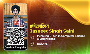 Jasneet Singh Saini, BTech in Computer Science & Engineering at Medi-Caps University, Indore ...