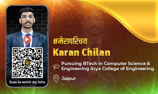 Karan Chilan, BTech in Computer Science & Engineering at Arya College of Engineering, Jaipur ...