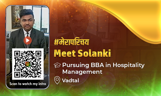 Meet Solanki, BBA in Hospitality Management at AIMS College of Management and Technology, Vadtal ...