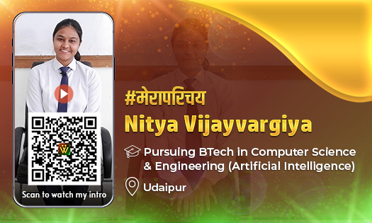 Video Introduction of Nitya Vijayvargiya, BTech in Computer Science ...