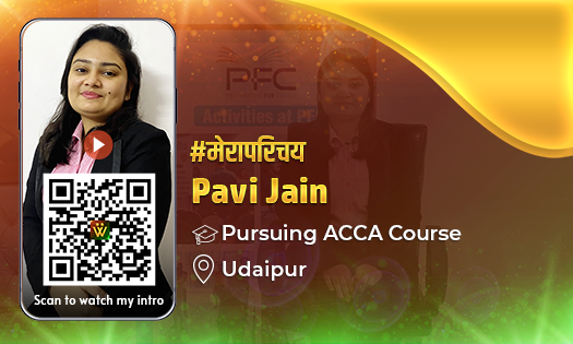 Video Introduction of Pavi Jain, ACCA Course from PFC Education , Udaipur