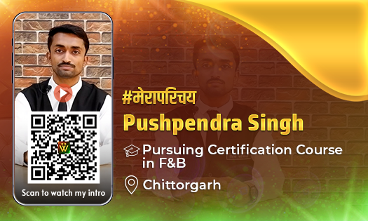 Video Introduction of Pushpendra Singh, Certification Course in F&B from Zinc Kaushal Kendra ...
