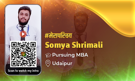 Video Introduction of Somya Shrimali, MBA from Janardan Rai Nagar Rajasthan Vidyapeeth, Udaipur