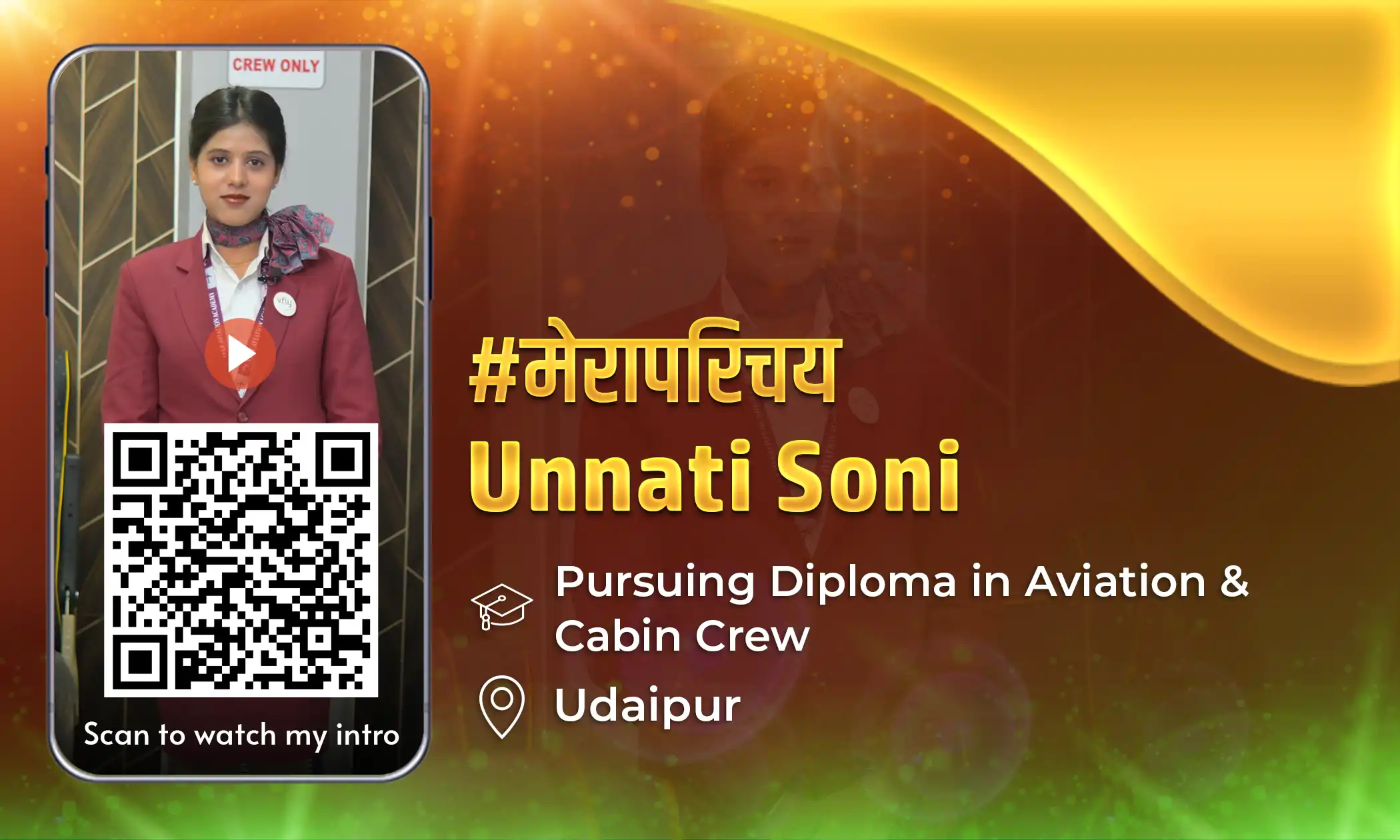 Unnati Soni, Diploma in Aviation & Cabin Crew at VFLY Aviation & Hospitality Training Academy ...