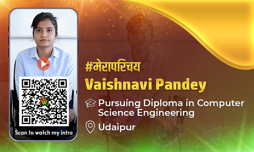 Video Introduction of Vaishnavi Pandey, Diploma in Computer Science Engineering from Aravali ...