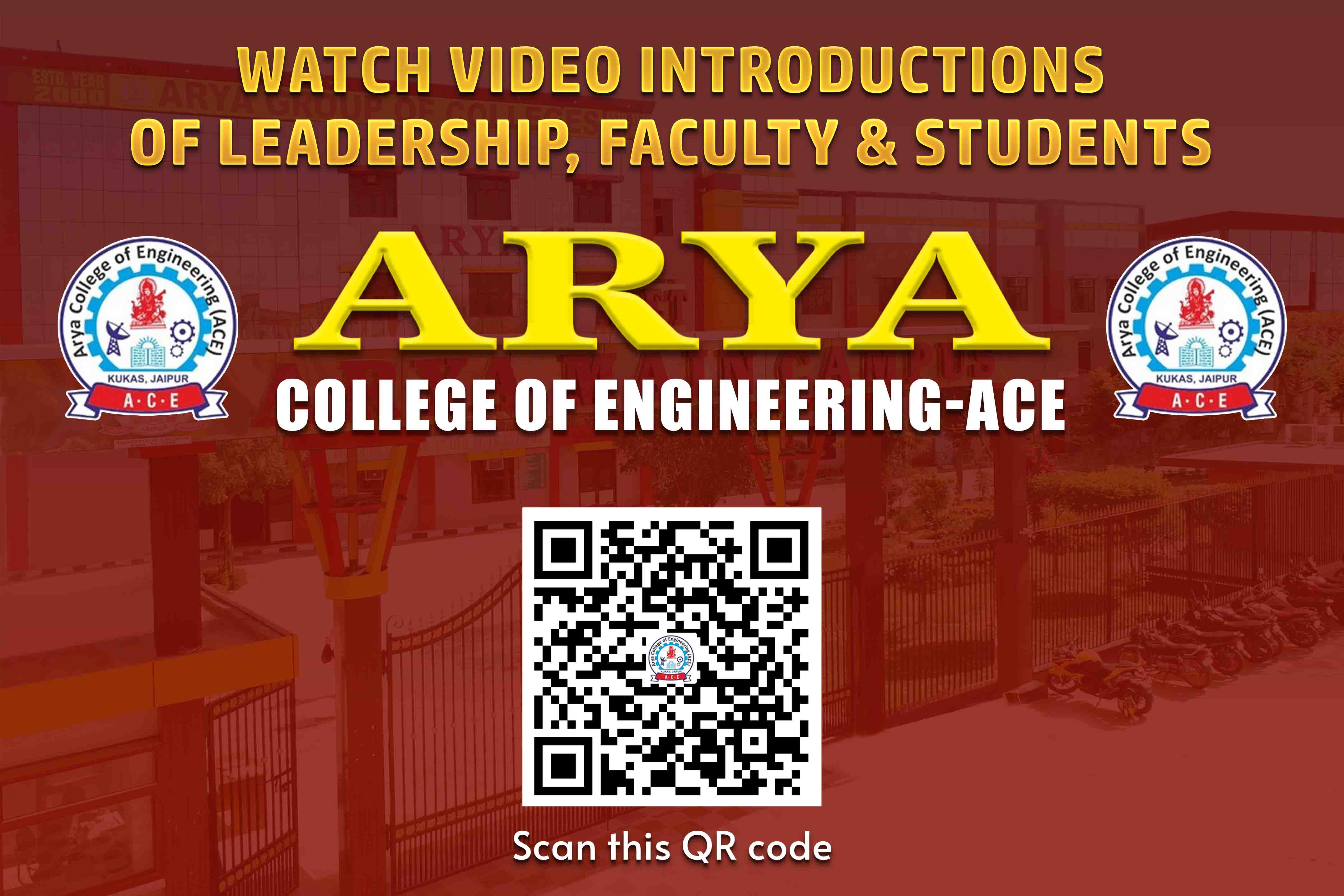 ARYA College of Engineering-ACE, Jaipur | Leadership & Faculty Video Intros