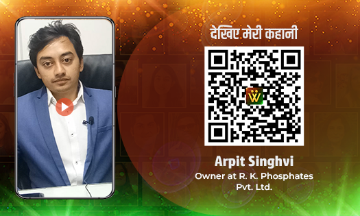Arpit Singhvi, Owner of R. K. Phosphates Pvt. Ltd., Udaipur