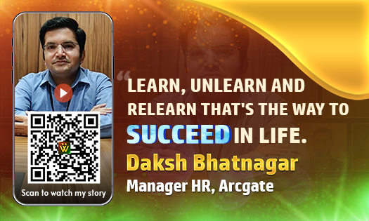 Daksh Bhatnagar, Human Resources Manager at Arcgate, Udaipur