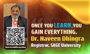 Watch the Inspiring Story of University Registrar & Researcher Dr. Naveen Dhingra | SAGE University