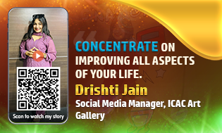 Drishti Jain, Social Media Manager ICAC Art Gallery, Ahmedabad