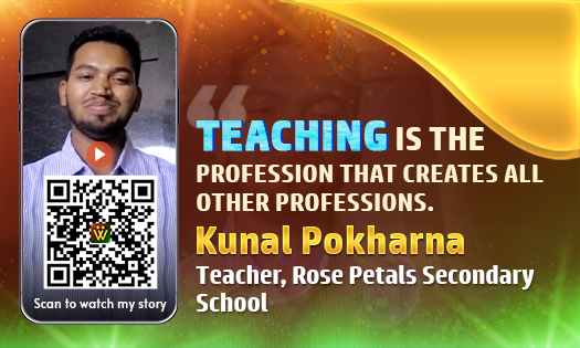 Kunal Pokharna, Teacher Rose Petals Secondary School, Chittorgarh