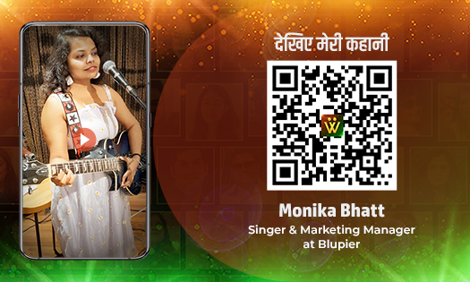 Monika Bhatt, Singer & Marketing Manager at Blupier, Udaipur