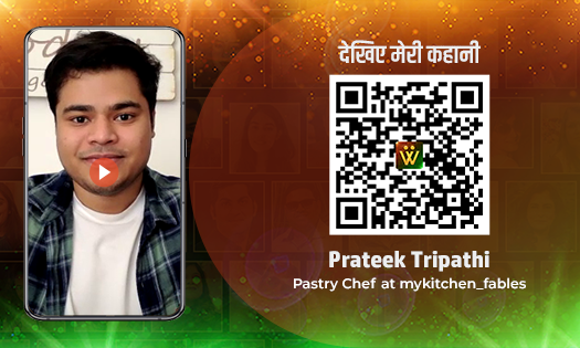 Prateek Tripathi, Pastry Chef at mykitchen_fables, Delhi