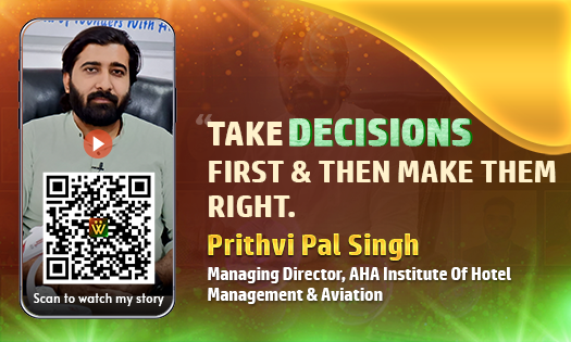Prithvi Pal Singh, Managing Director AHA Institute Of Hotel Management & Aviation, Udaipur