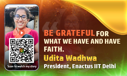 Udita Wadhwa, President at Enactus IIT Delhi, Delhi