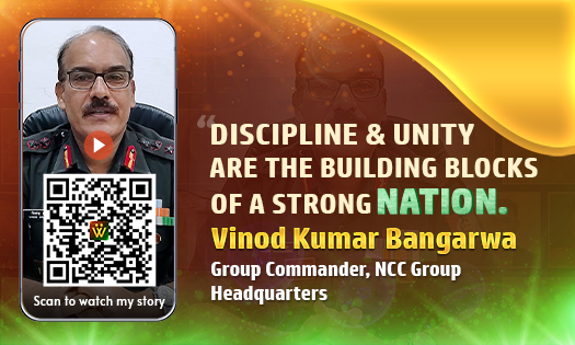 Vinod Kumar Bangarwa, Group Commander at NCC Group Headquarters, Udaipur