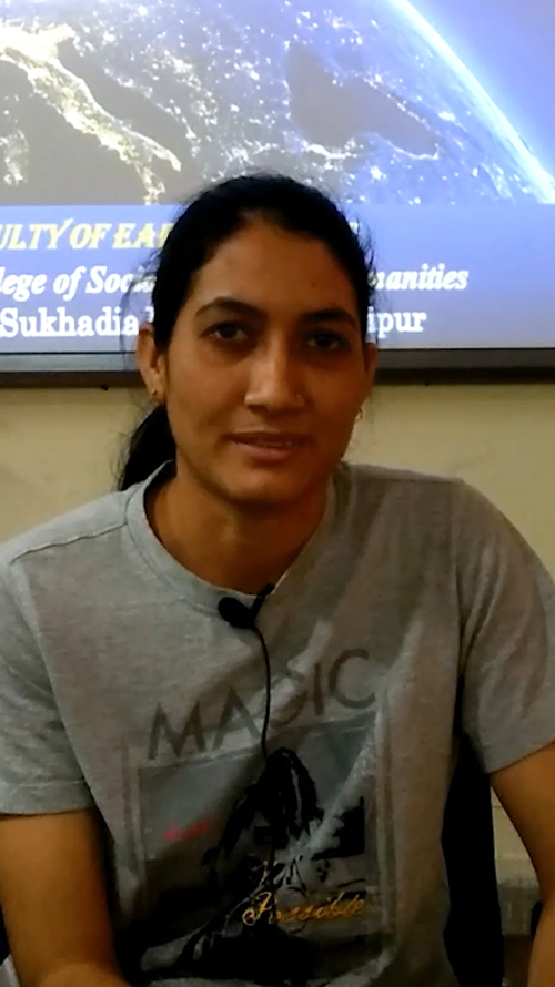 Vandana Kumari, Research Fellow at Mohanlal Sukhadia University, Udaipur